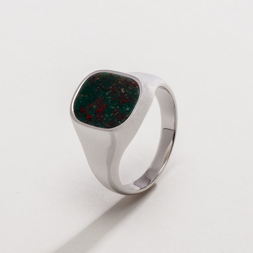 Bloodstone Signet Ring (Silver) – KY9 JM